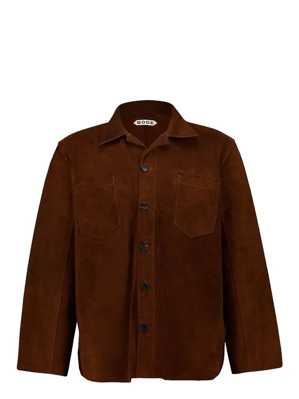 BODE Suede Overshirt - Brown