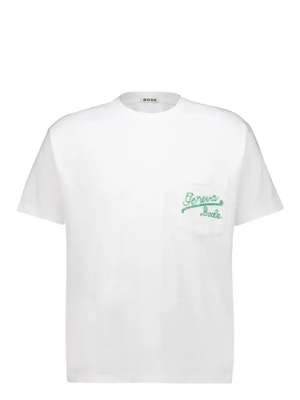 BODE Beaded Geneva Pocket T-shirt - Cream