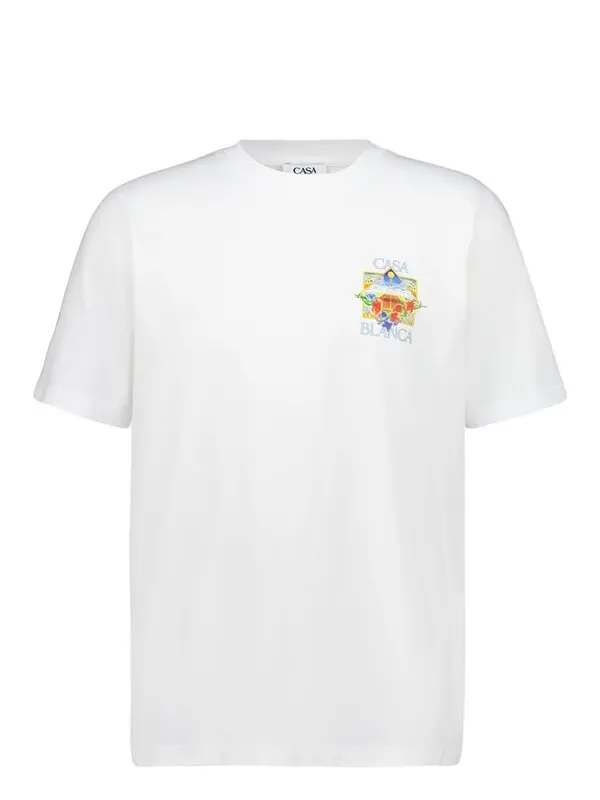 Casablanca Flower Court Icon T-shirt - White