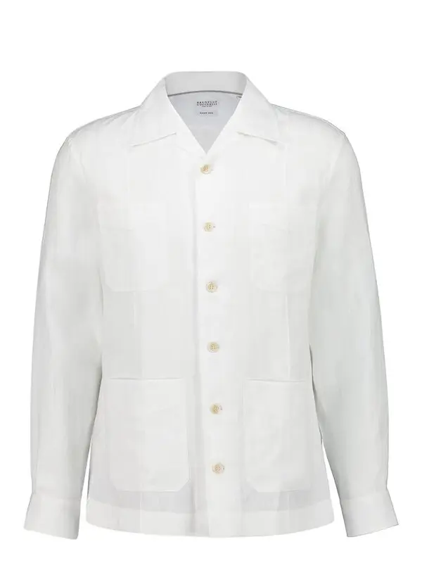 Brunello Cucinelli Long-sleeve Cotton Shirt - White