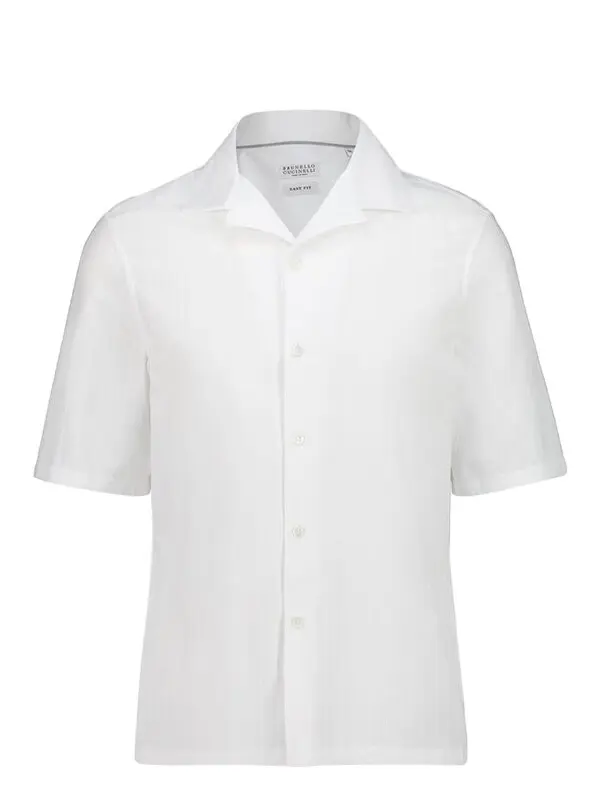 Brunello Cucinelli Cotton Short-sleeve Shirt - White