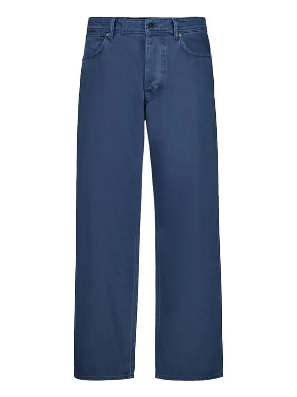 Stone Island Indigo Cotton Trousers - Blue