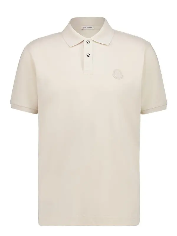 Moncler Light Cotton Polo Shirt - Beige