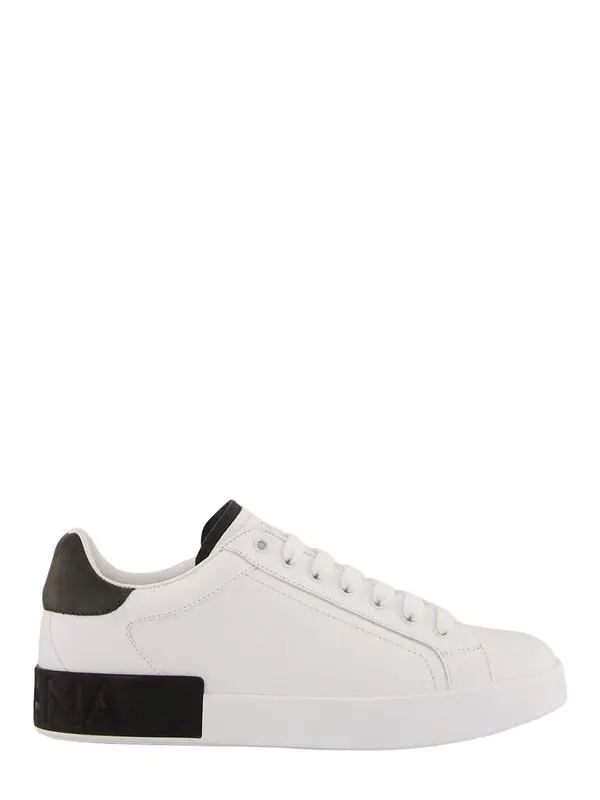 Dolce & Gabbana Portofino Calfskin Sneakers - Black