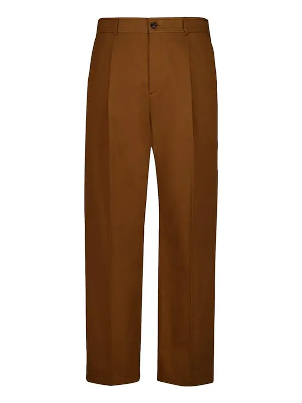 Valentino Garavani Cotton Gabardine Chino Pants - Brown