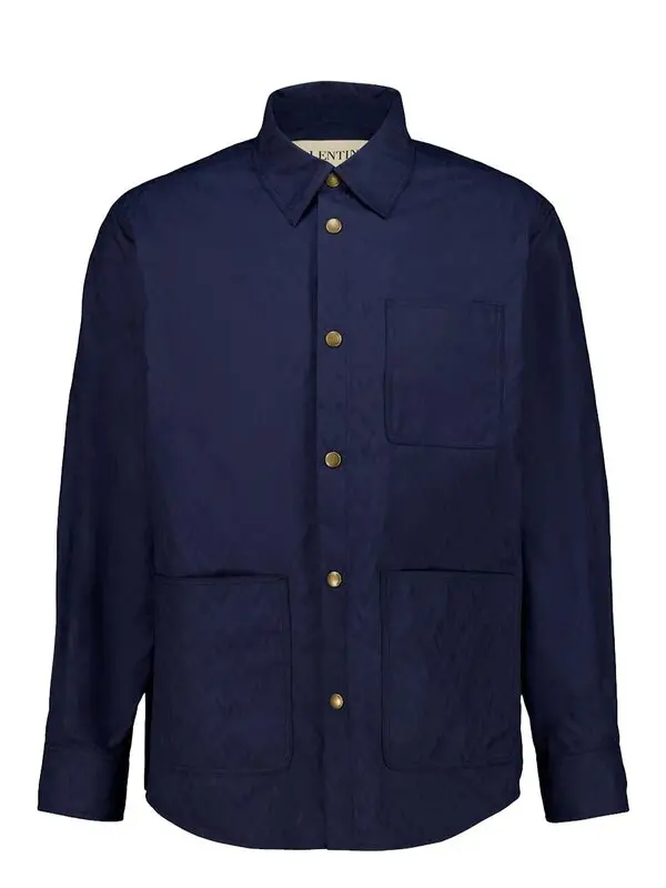 Valentino Garavani Cotton Blend Gulf Jacket - Blue