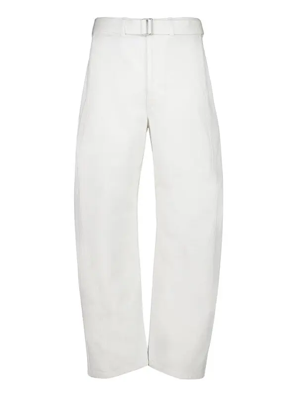 LEMAIRE Twisted Belted Denim Pants - White