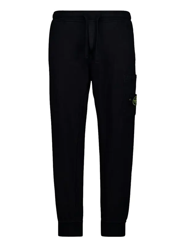 Stone Island Cotton Joggers - Black