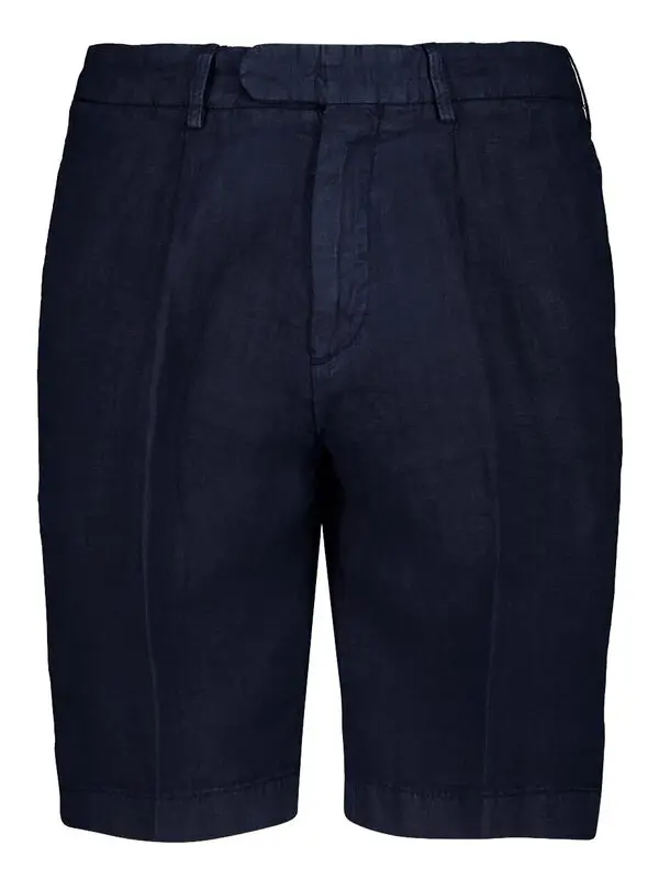 Boglioli Linen Tailored Shorts - Blue