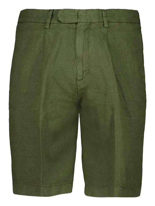 Boglioli Linen Tailored Shorts - Green
