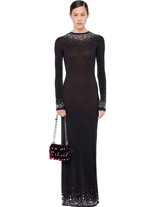 Rabanne Second-skin Jersey Maxi Dress - Black