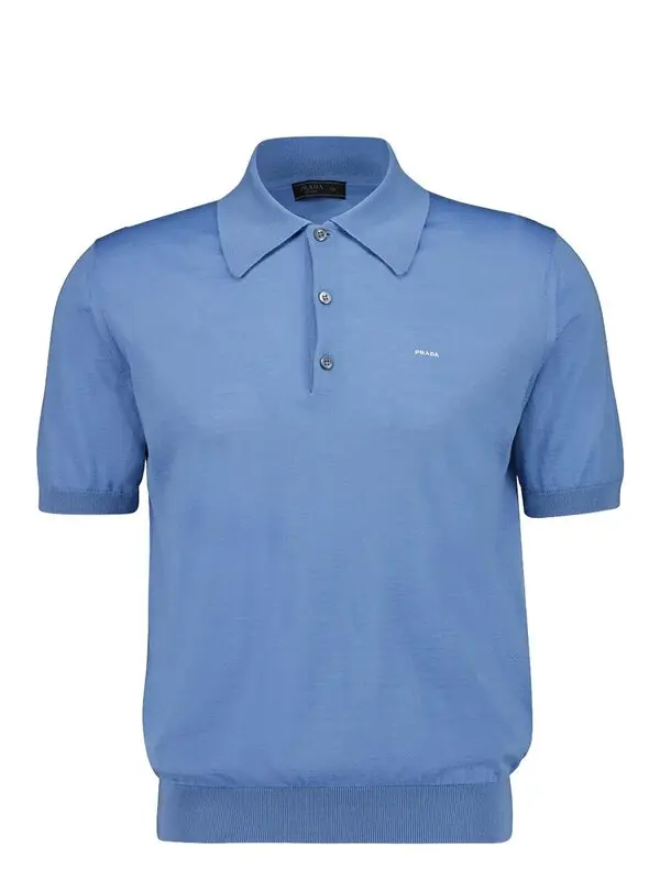 Prada Superfine Wool Polo Shirt - Blue