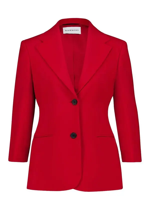 Givenchy Dark Crepe Cady Single-breasted Jacket - Red