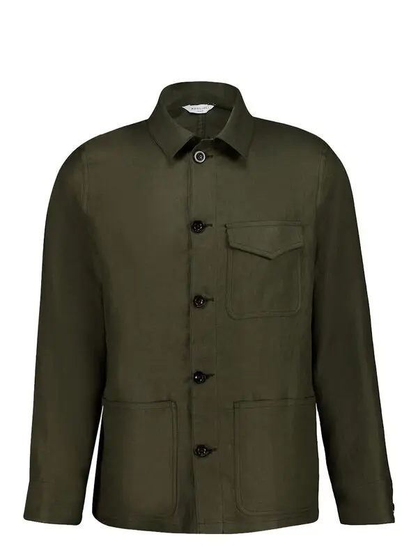 Boglioli Linen Long-sleeve Overshirt - Brown