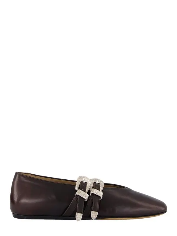 Le Monde Beryl Claudia Leather Slipper - Brown