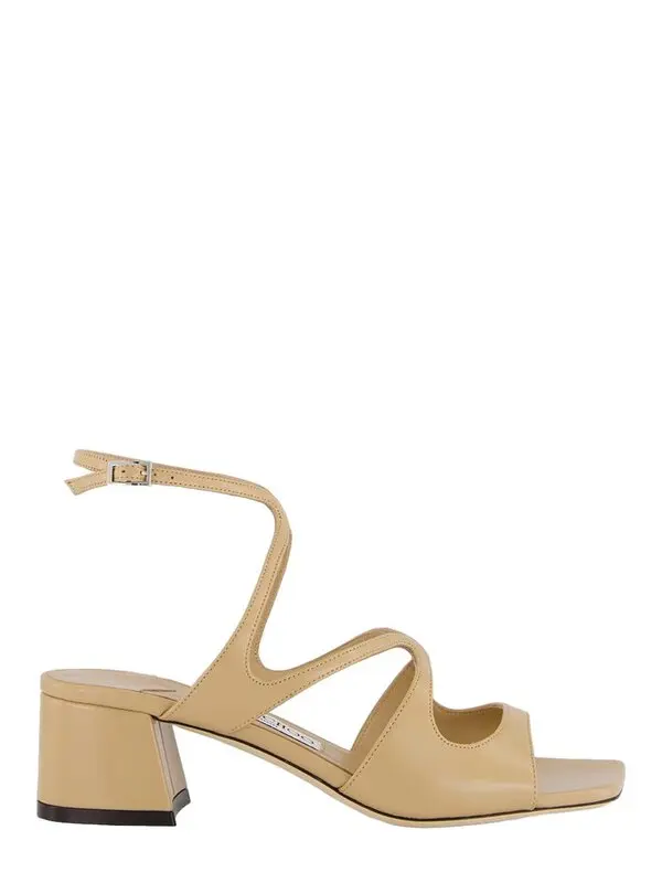JIMMY CHOO Azilia 45 Chai Nappa Leather Sandals - Beige