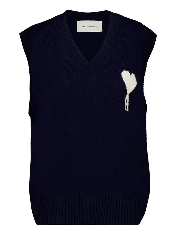 Ami De Coeur Sleeveless Sweater - Blue
