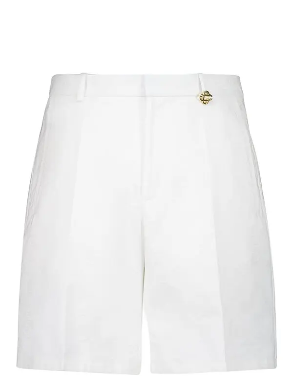 Casablanca Monogram Cotton Shorts - White