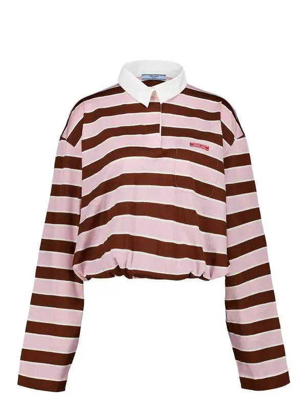 Prada Striped Cotton Top - Multicolour