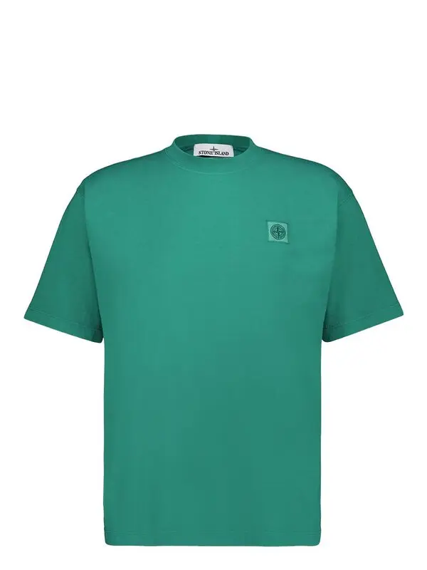 Stone Island Malachite Combed Organic Cotton Jersey T-shirt - Green