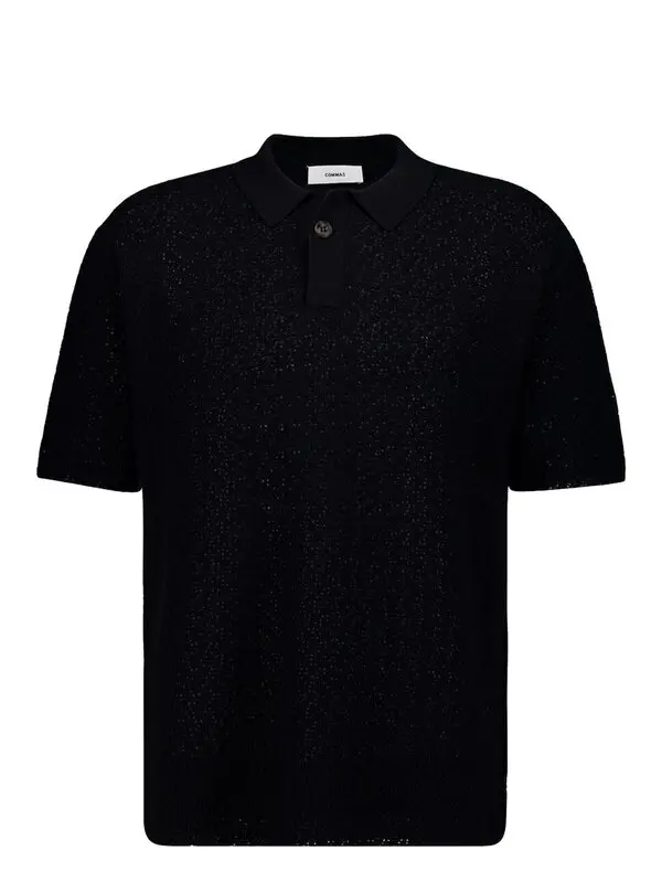 Commas Polo Knit Cotton - Black