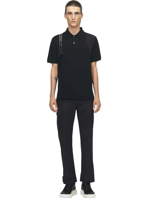 Alexander McQueen Cotton Gabardine Cargo Trousers - Black