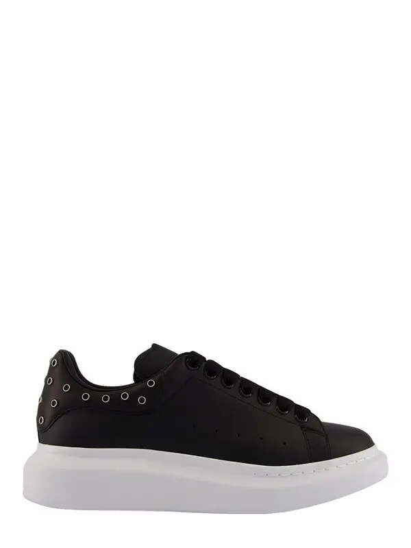 Alexander McQueen Oversized Leather Sneakers - Black