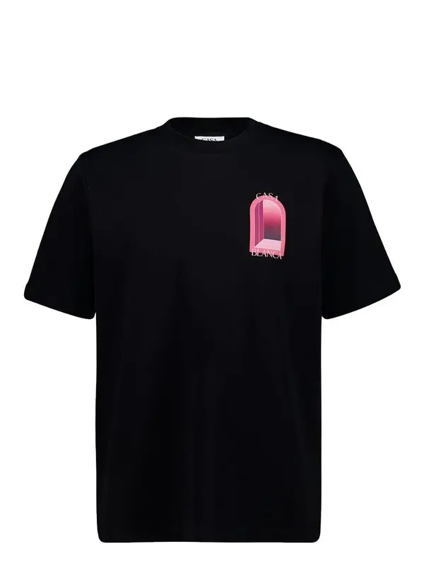Casablanca Black Arches Organic Cotton T-shirt - Multicolour