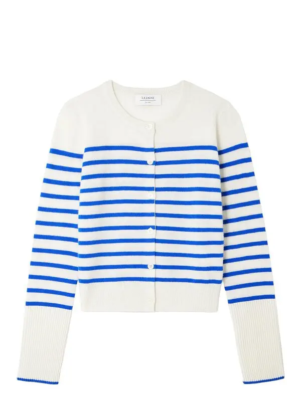 LA LIGNE Striped Cashmere Cardigan - Multi