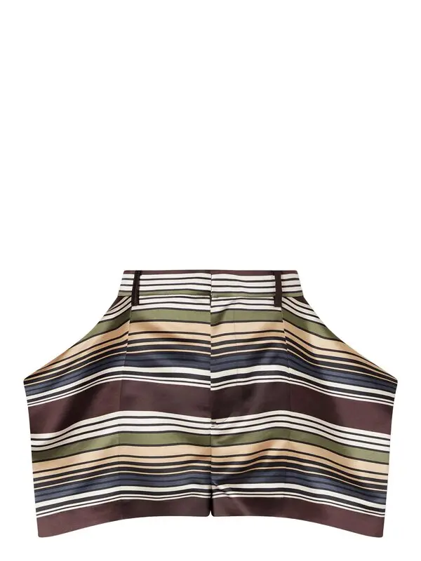 Sacai Striped Satin Shorts - Multi
