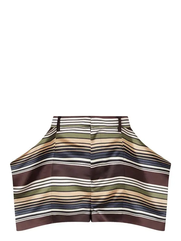Sacai Striped Satin Shorts - Multi
