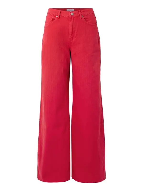 LA LIGNE Isadora High-rise Wide-leg Jeans - Red