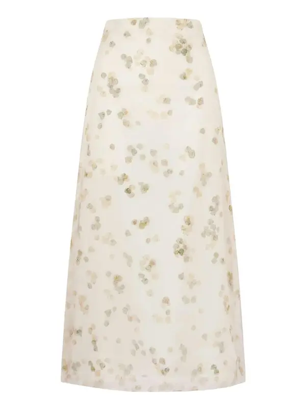 Altuzarra Linnie Printed Maxi Skirt - Ivory