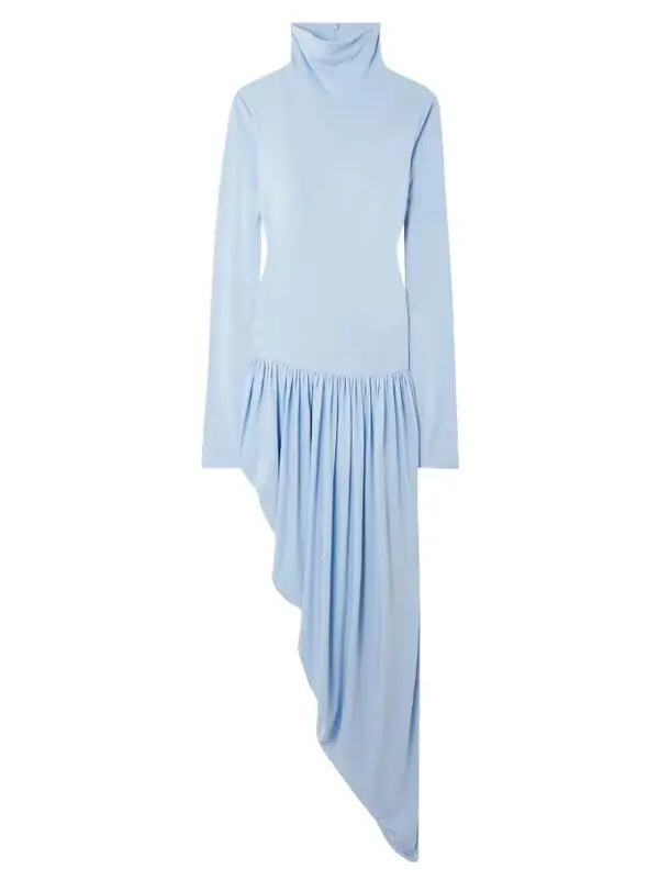 ESSE STUDIOS Solina Draped Maxi Dress - Light Blue