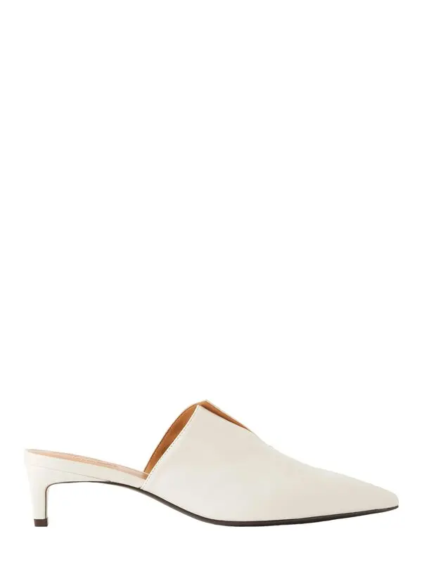 TOD'S Leather Mules - White