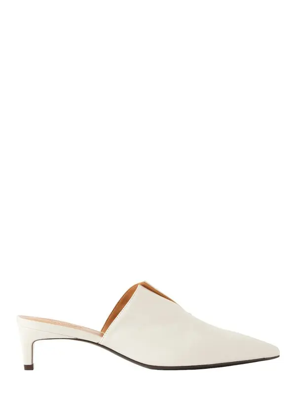 TOD'S Leather Mules - White