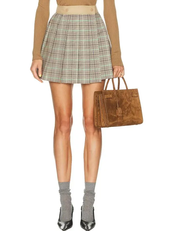 Moncler Plaid Skirt - Light Beige