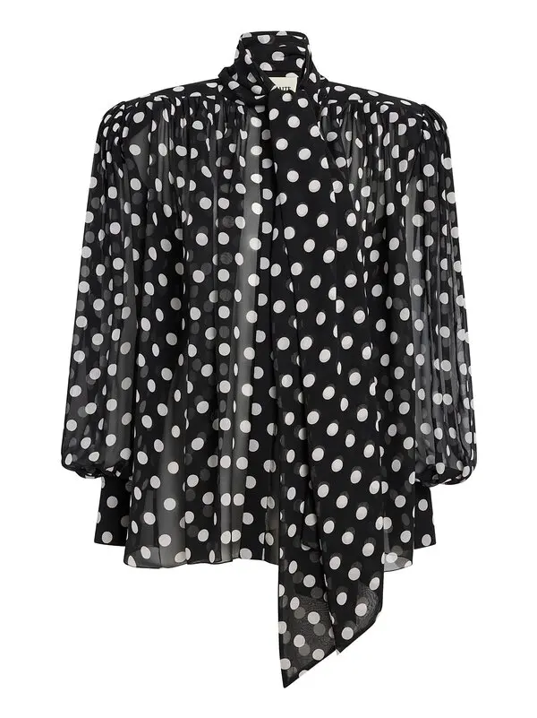 Khaite Vali Top - Medium Dot Black