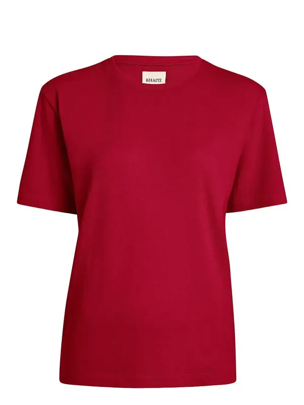 Khaite Crewneck T-shirt - Crimson
