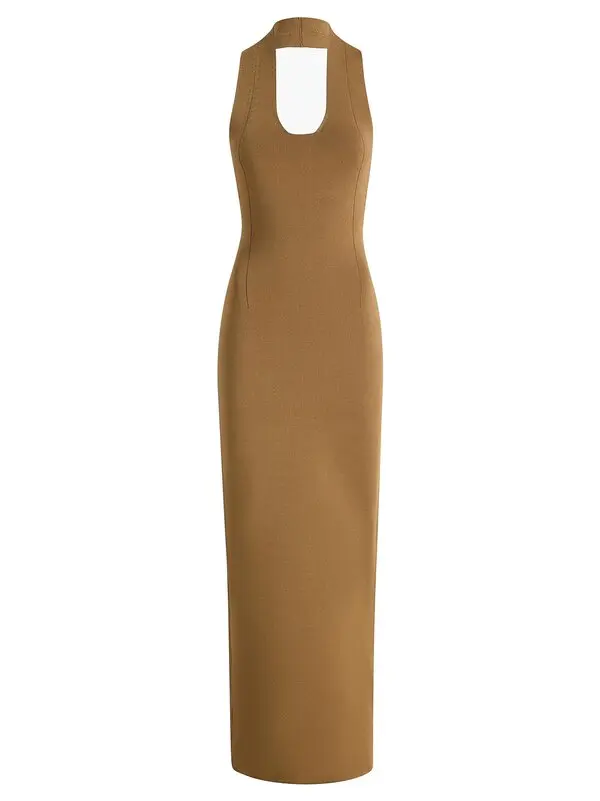 Khaite Mahi Knit Dress - Carob