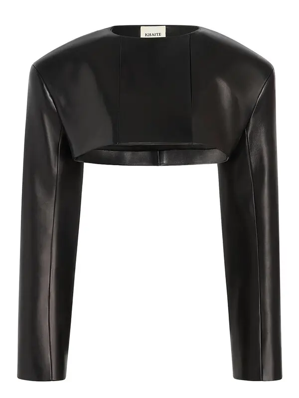 Khaite Fenla Leather Jacket - Black