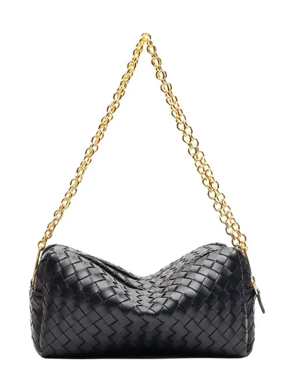 ELLEME Trousse Chain Woven Leather - Black