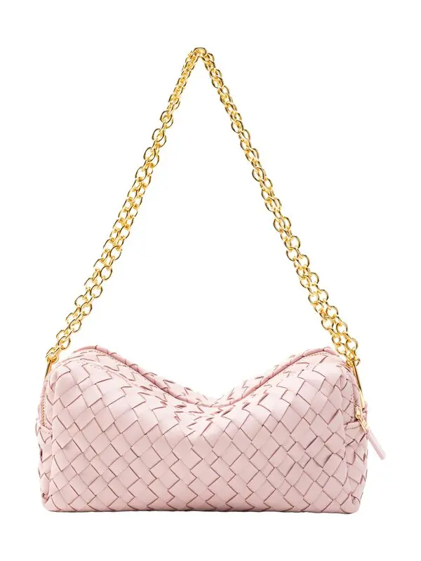 ELLEME Trousse Chain Woven Leather - Pink