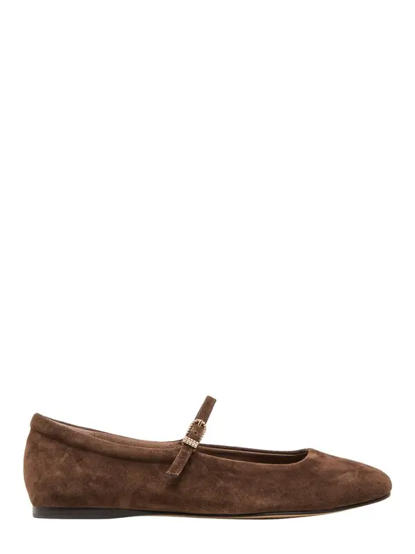 DOLCEVITA Reyes Ballet Flats - Dk Brown Suede