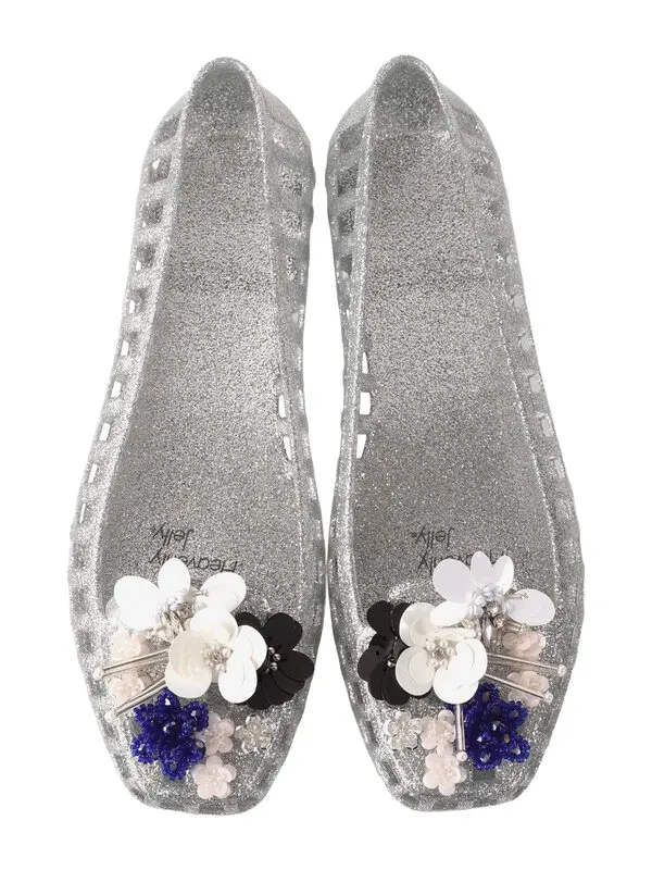 HEAVENLY JELLY Embellished Jelly Shoes - Silver