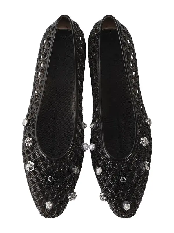 HEAVENLY JELLY Glint Embellished Jelly Shoes - Black