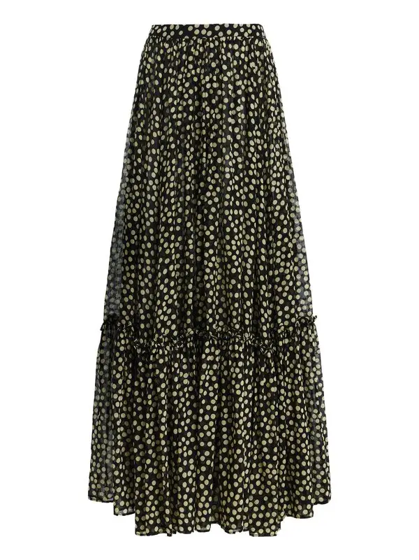 Françoise Jade Cotton-silk Maxi Skirt - Print