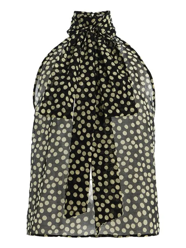 Françoise Susan Halterneck Blouse - Print