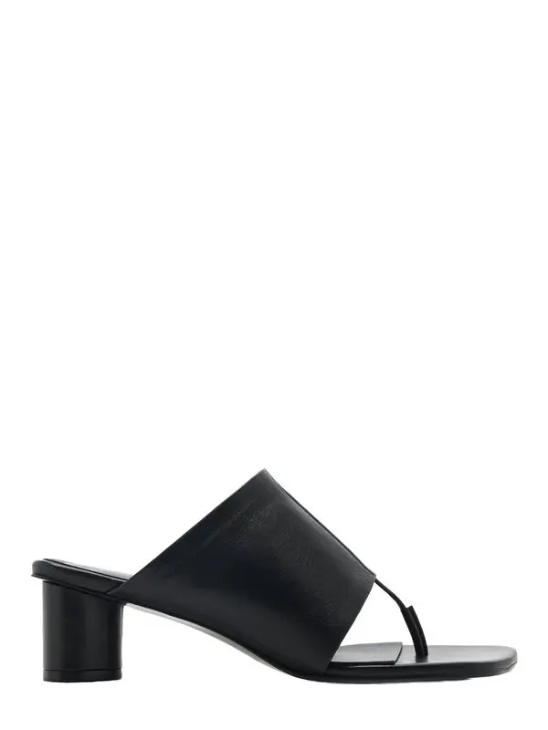 SALONDEJU Le Strap Leather Sandals - Black