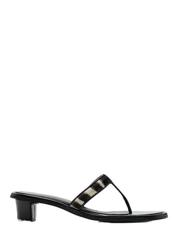 SALONDEJU Zebra-print Calf Hair Sandals - Animal